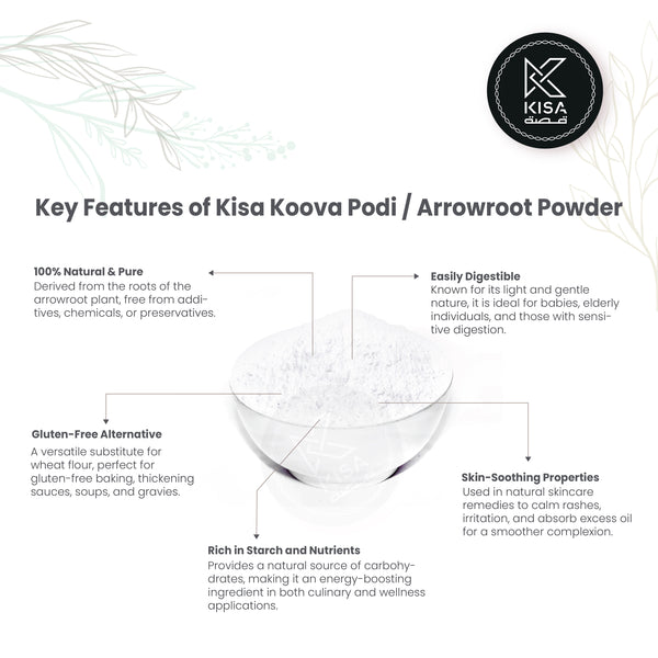 ARROWROOT POWDER-KOOVAA PODI -NISHA POWDER – Kisa Flour Mills